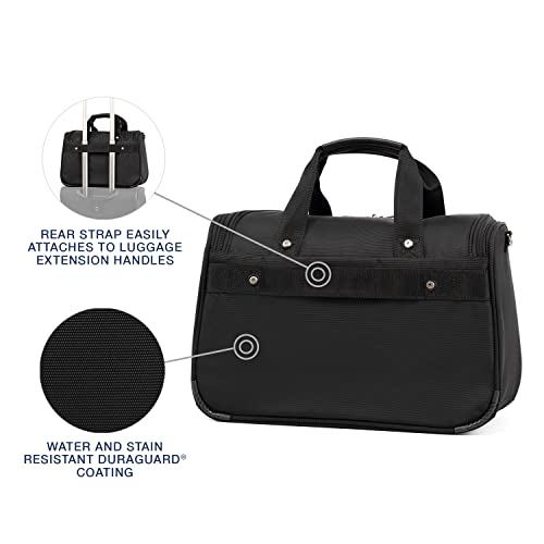 Travelpro Crew Versapack Underseat Carry-on Deluxe Travel Tote Bag, Men and Women, Jet Black, 17-Inch