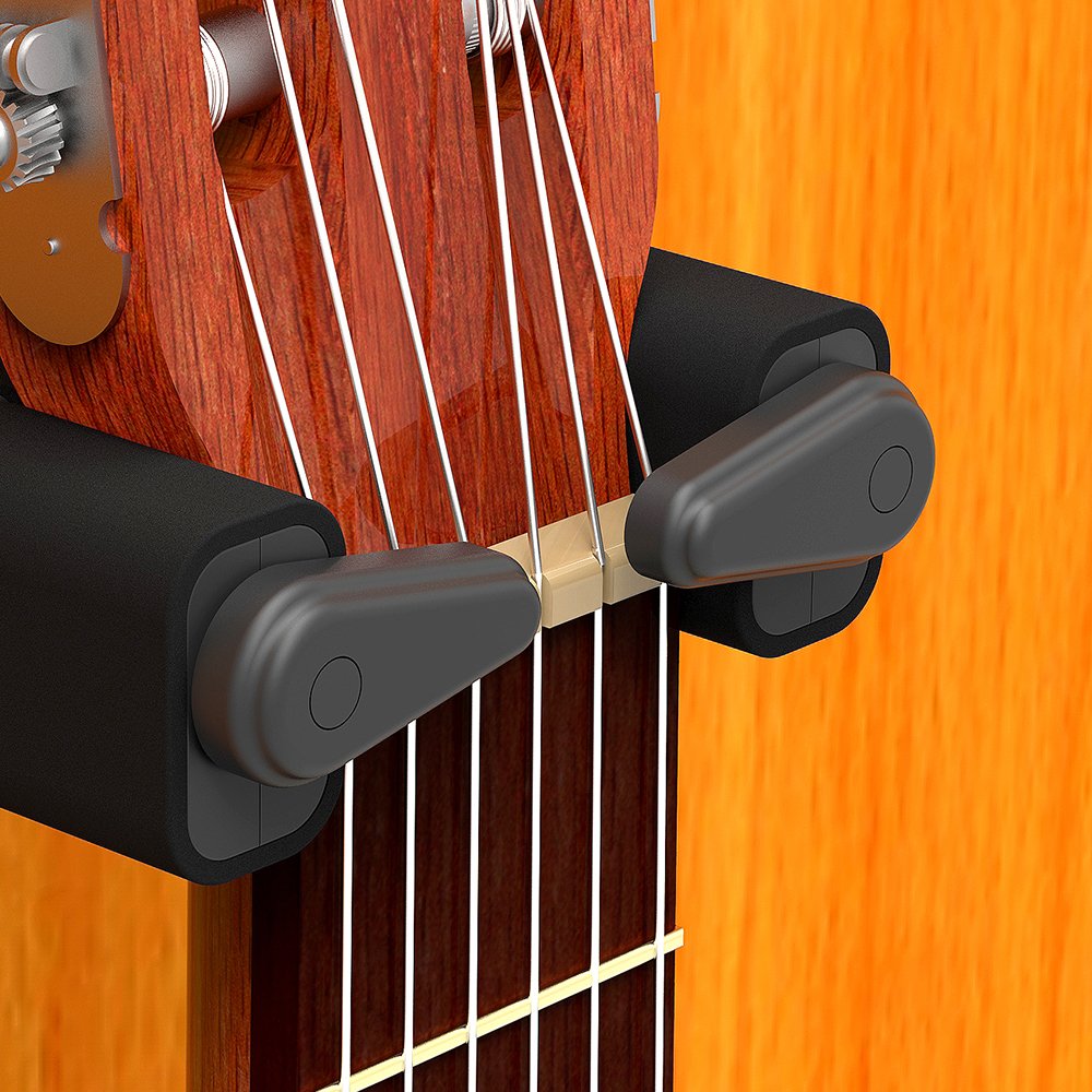 Tetra-Teknica TourPro EGH-08-2P Auto-lock Home and Studio Guitar Hanger, Color Black, 2 Per Pack