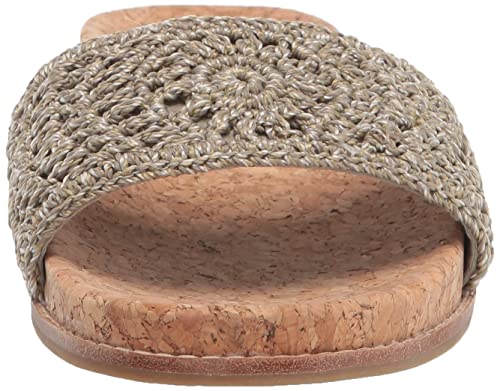 The SAK Women's Mendocino Slide Crochet, Slip On Sandals, Summer Open Toe Shoes, Sage Static Medallion, 9