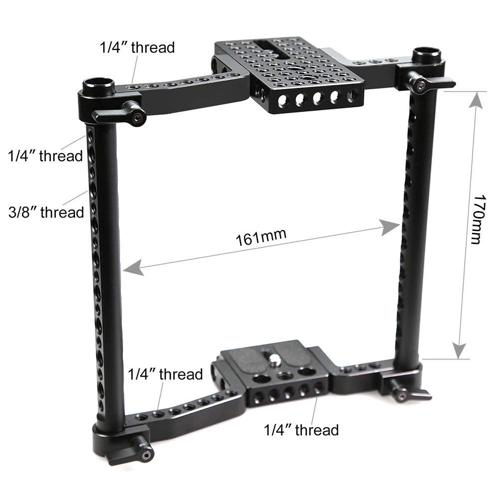 SMALLRIG Professional Camera Cage for Canon, for Nikon, for Sony, for Panasonic GH3/GH4 with Battery Grip-1750