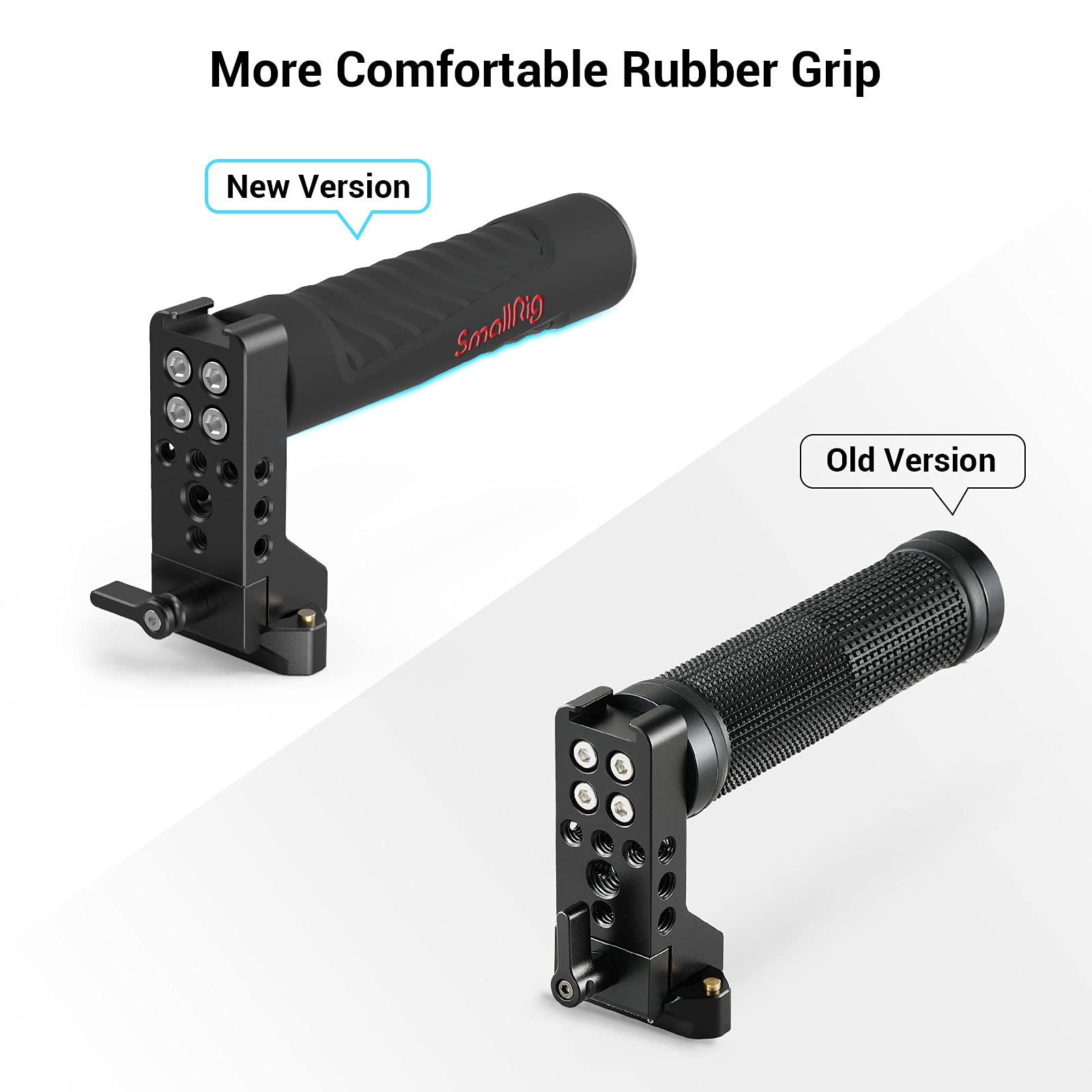 SmallRig Top NATO Handle with NATO Rail Quick Release Handgrip for DLSR Camera Cage (Rubber) - 2084