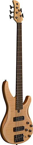 Yamaha TRBX605 5-String Flamed Maple Bass Guitar, Natural Satin