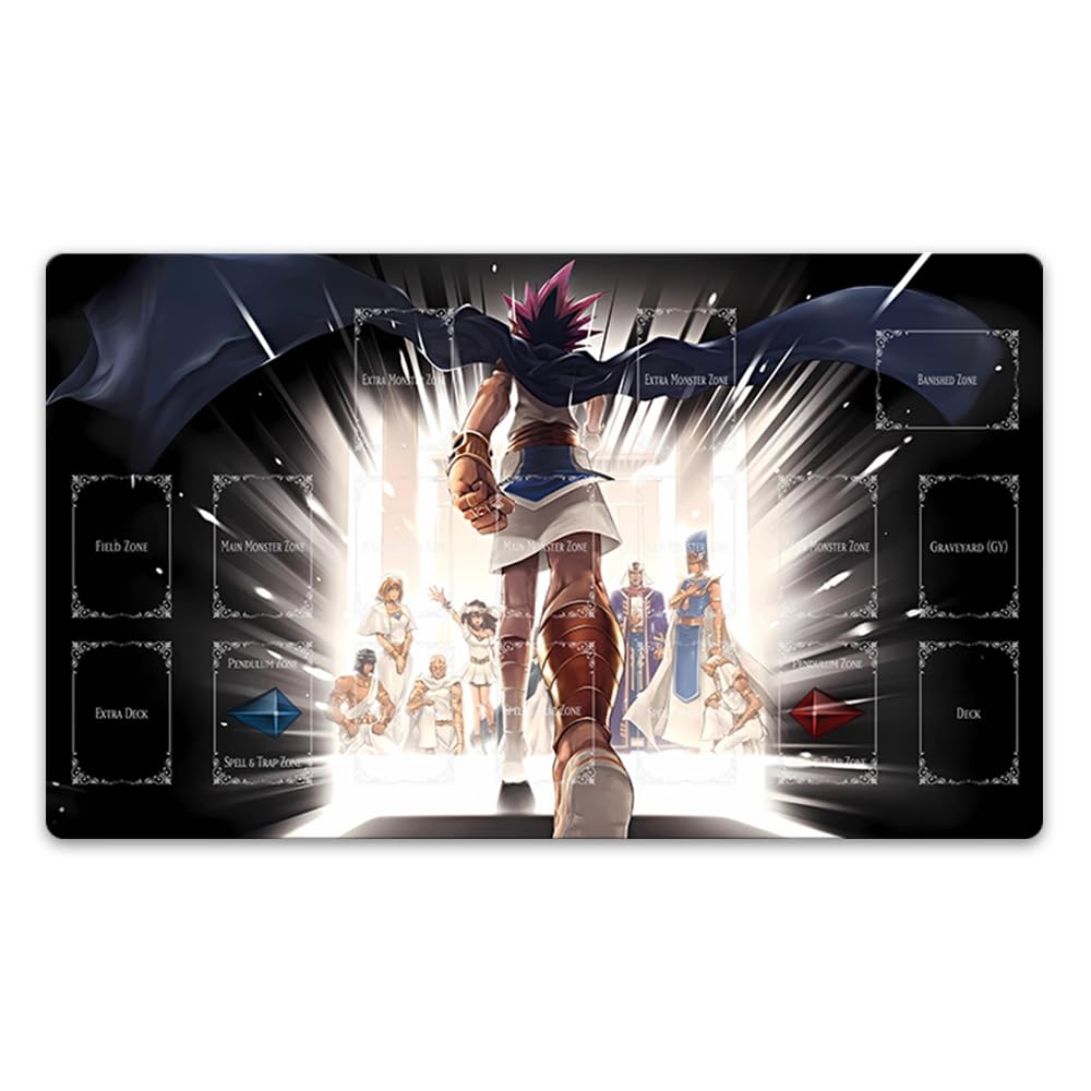 Ygomat Atem Trading Card Game CCG OCG Playmat TCG Duel Mat Free Best Tube/Bag (D_Add Playzones + Bag)