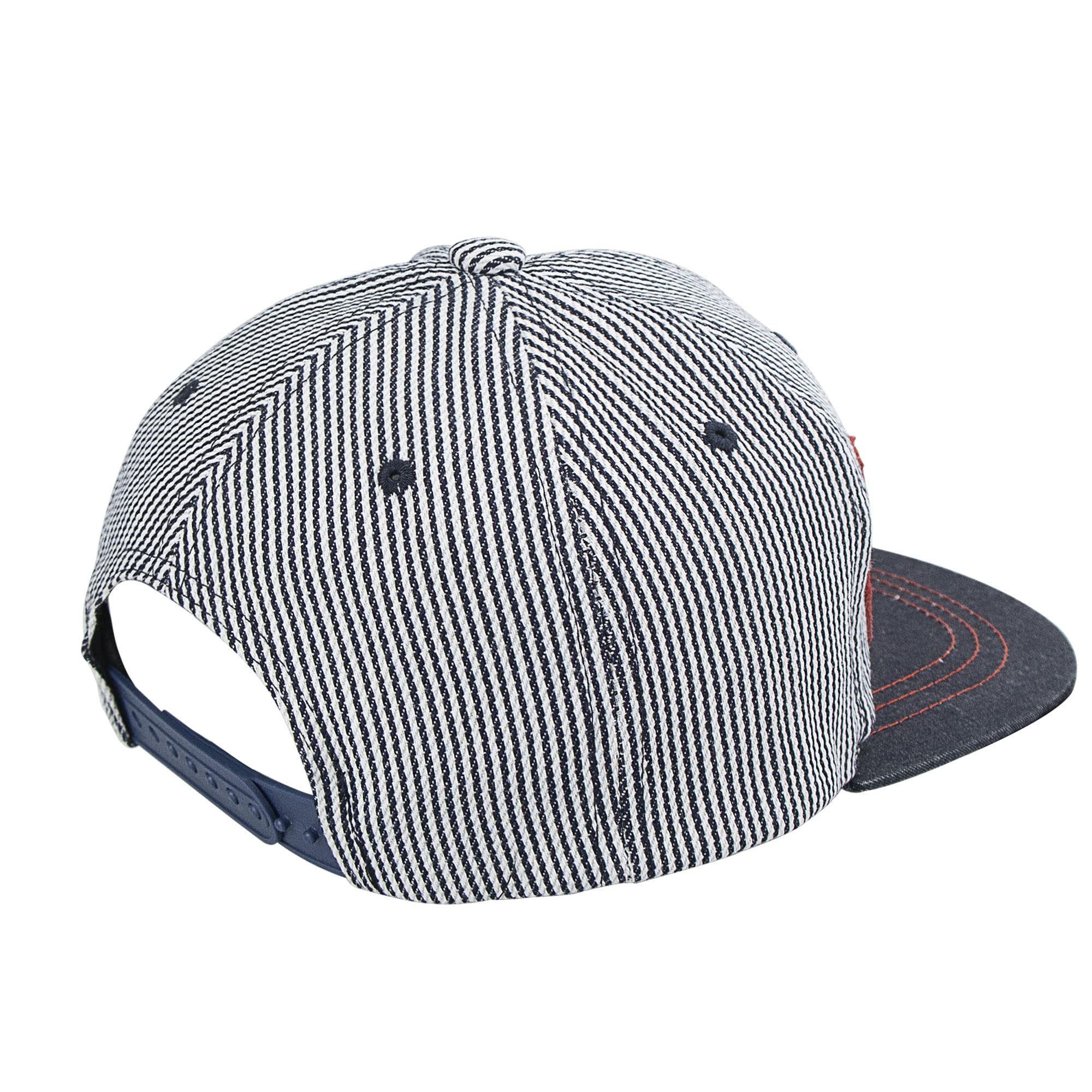 Toddler-Striped-Baseball-Hat American-Flag Snapback Hat Boys Cotton Sun Hat (Blue, 2-6Years)