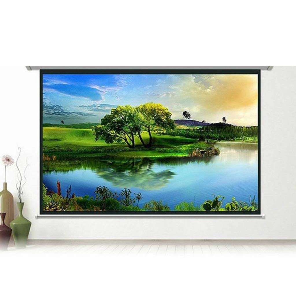 ZZBJ 3D Wall Mounted Projection Screen Canvas LED Projector High Brightness 120 Inch-60inch for Home Theater (Size : 120 inch)