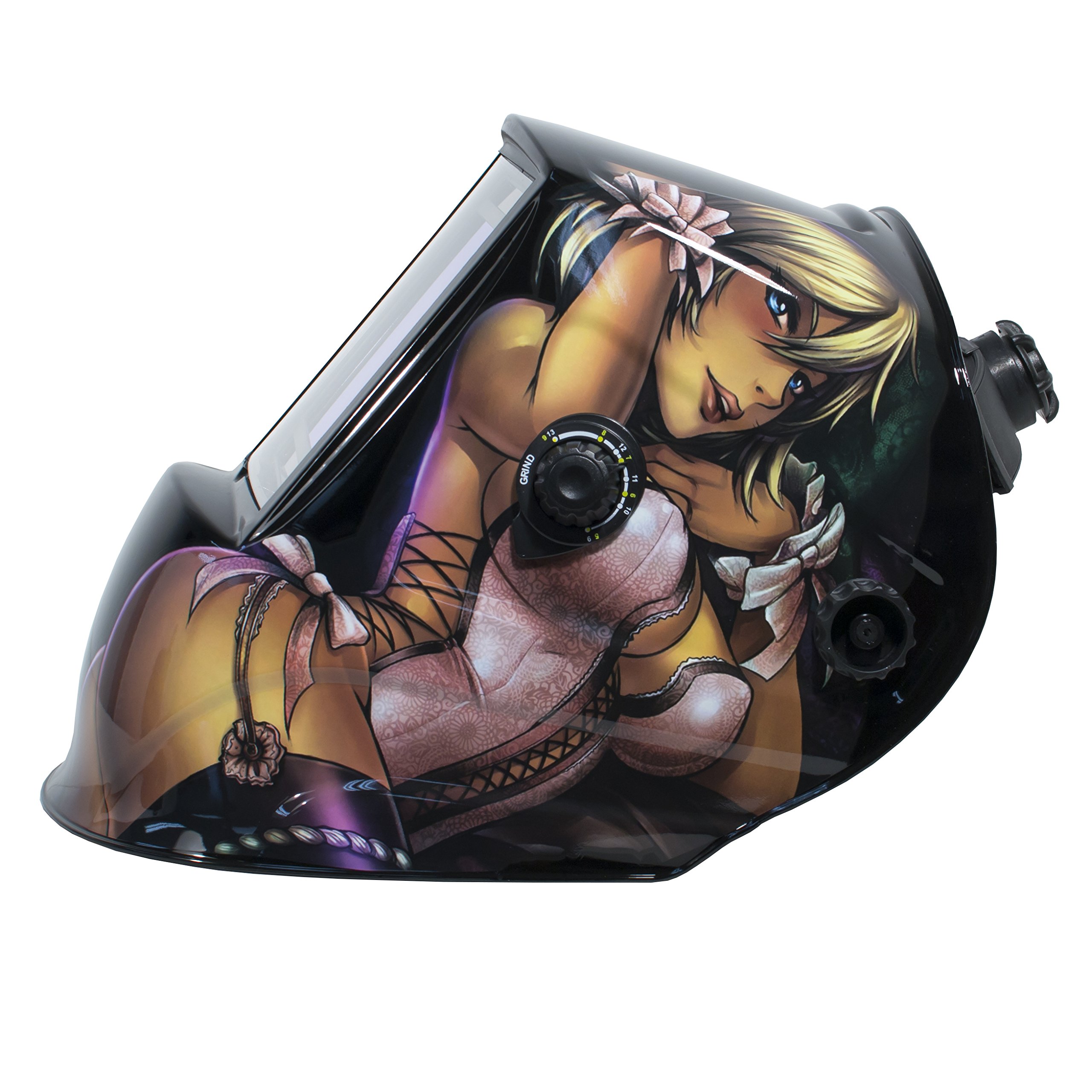 TGR Extra Large View True Color Auto Darkening Welding Helmet - 4"W x 3.65"H (Anime)