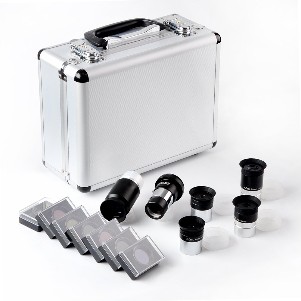 SOLOMARK Telescope 130650EQ, Telescopes for Adults and 1.25inch Telescope Eyepiece and Filter Set with Carry Case