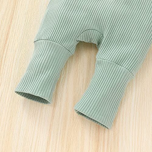 Thorn Tree Newborn Baby Girl Boy Long Sleeve Clothes Set Winter Fall Suit (Green, 3-6 Months)