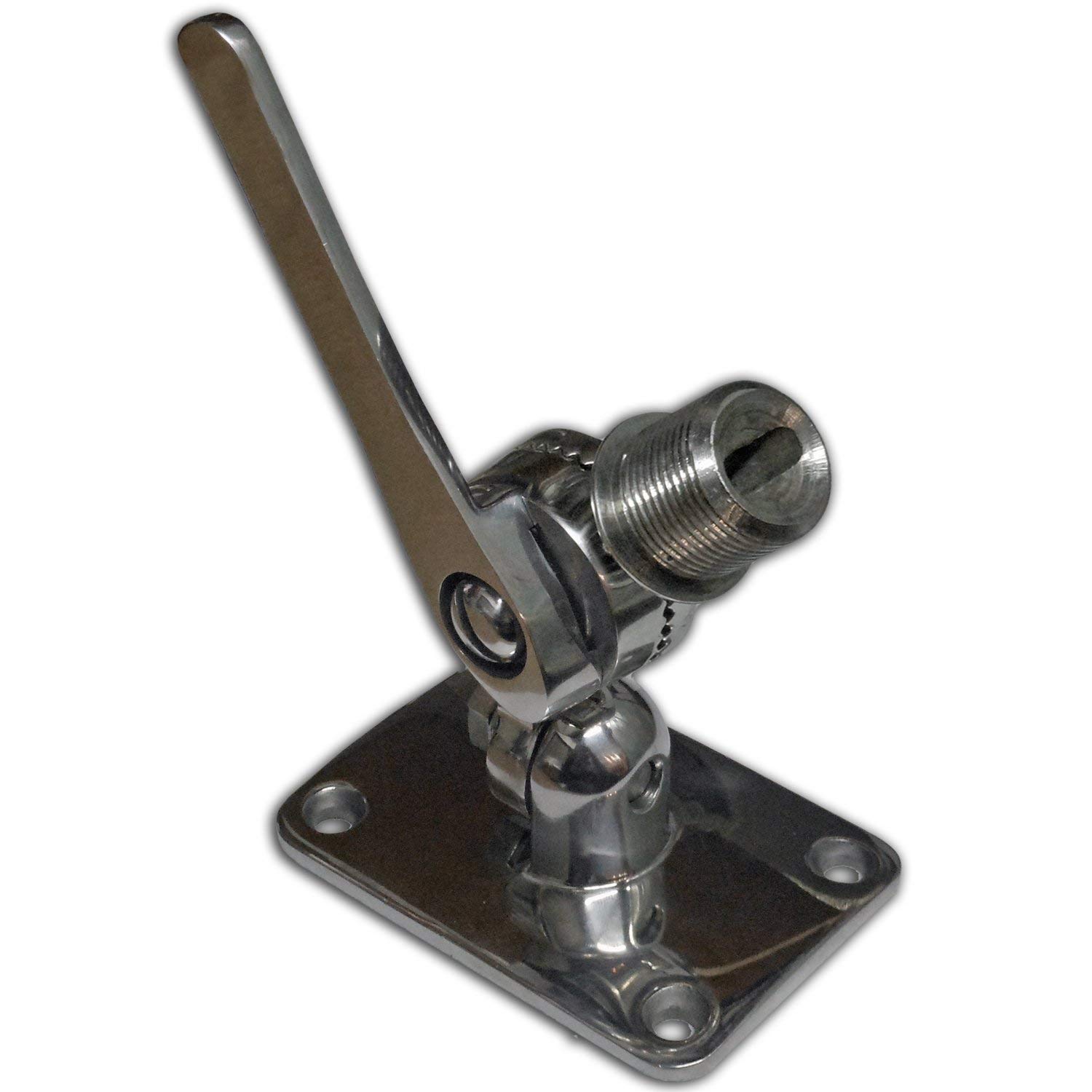 Smart Marine VHF Antenna 316 Stainless Steel Adjustable Base Mount for Boats (1-Pack)