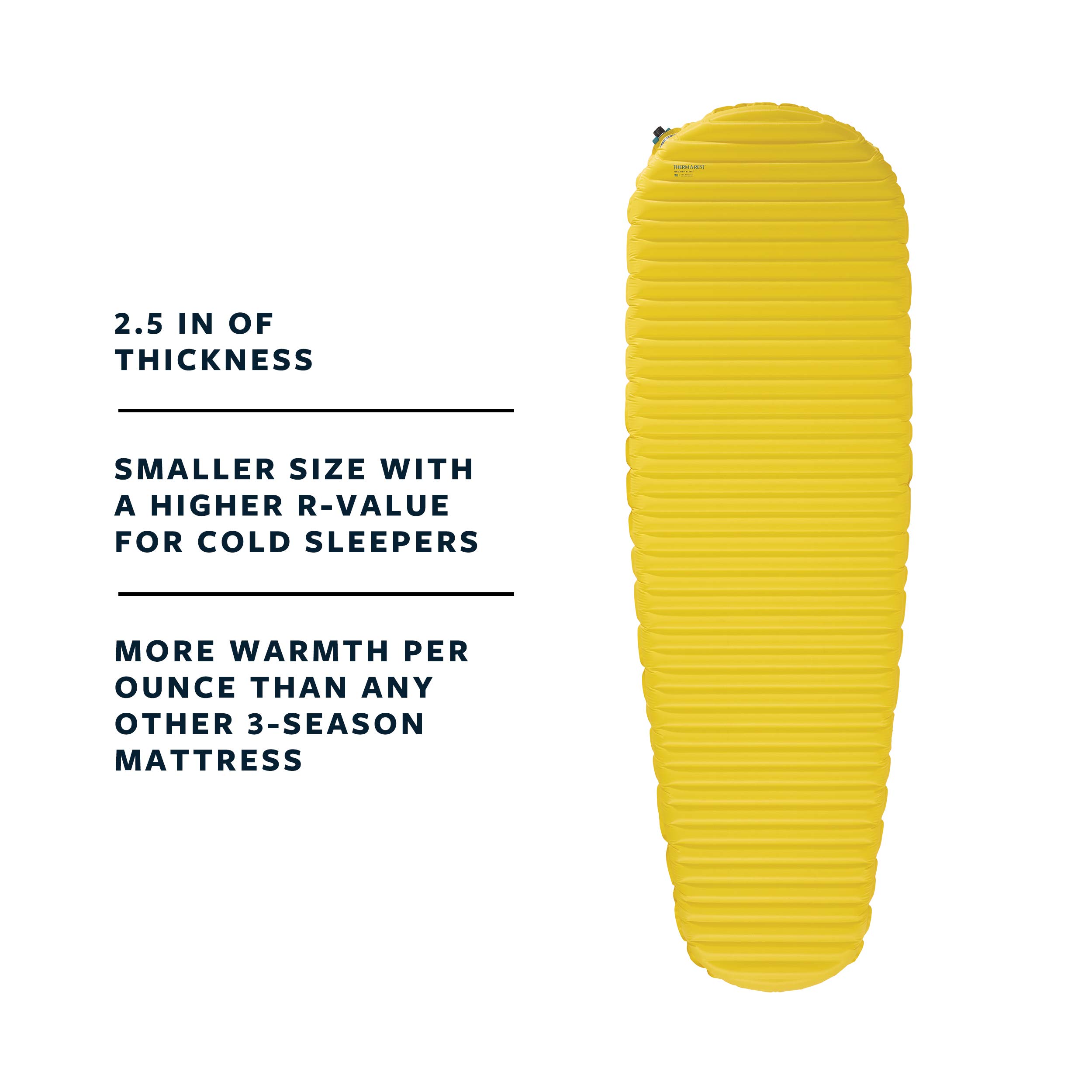 Therm-a-Rest NeoAir Xlite Women's Ultralight Backpacking Air Mattress, WingLock Valve, Lemon Curry, Regular - 66 X 20