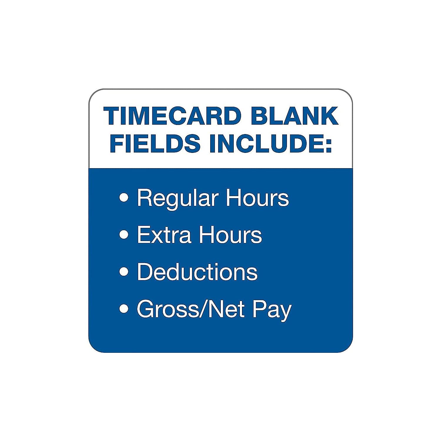 Tops 1275 Time Clock Cards, Bi-Weekly, Two-Sides, 3-1/2-Inch x9-Inch,500/BX
