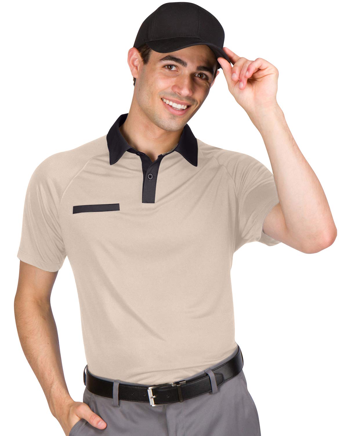 Three Sixty Six Golf Polo Shirts for Men - Dry Fit Collared Golf Polos - Lightweight and Breathable w/Stretch Fabric Taupe