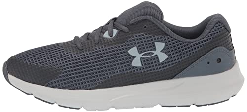 Under Armour Women's Surge 3 Print, (400) Downpour Gray/Harbor Blue/Metallic Harbor Blue, 7, US