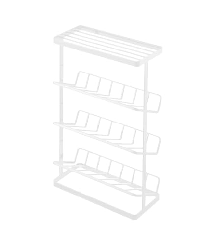 Yamazaki Home Tower Bath Rack - Bathroom Shower Storage Holder, Caddy Shelf Organizer - Medium, 17" - Steel - Holds Up to 9 Dispensers