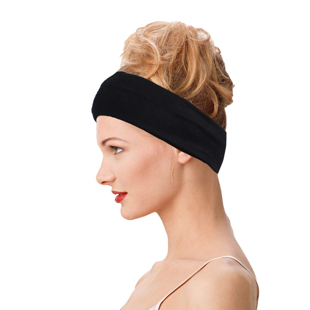 Yeieeo Slouchy Beanie for Women Fashion Under Scarf Hijab Cap Tube Shape Cap (Black)