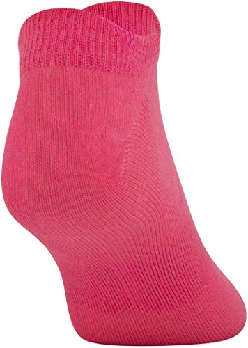Under Armour Women's Essential 2.0 Lightweight No Show Socks, 6-Pairs, Cerise Pink Assorted, Medium