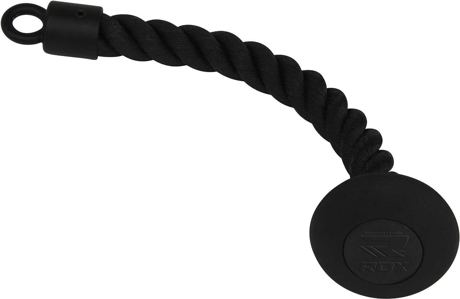 RDX Gym Tricep Rope Handle Rubber Pull Down Bicep Cable Attachment Exercises, Black