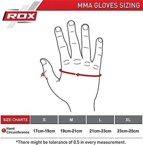 RDX MMA Gloves for Martial Arts Training and Sparring, Mitts for Grappling, Kickboxing, Muay Thai, Punching Bag & Cage Fighting Men Women Home Gym Use