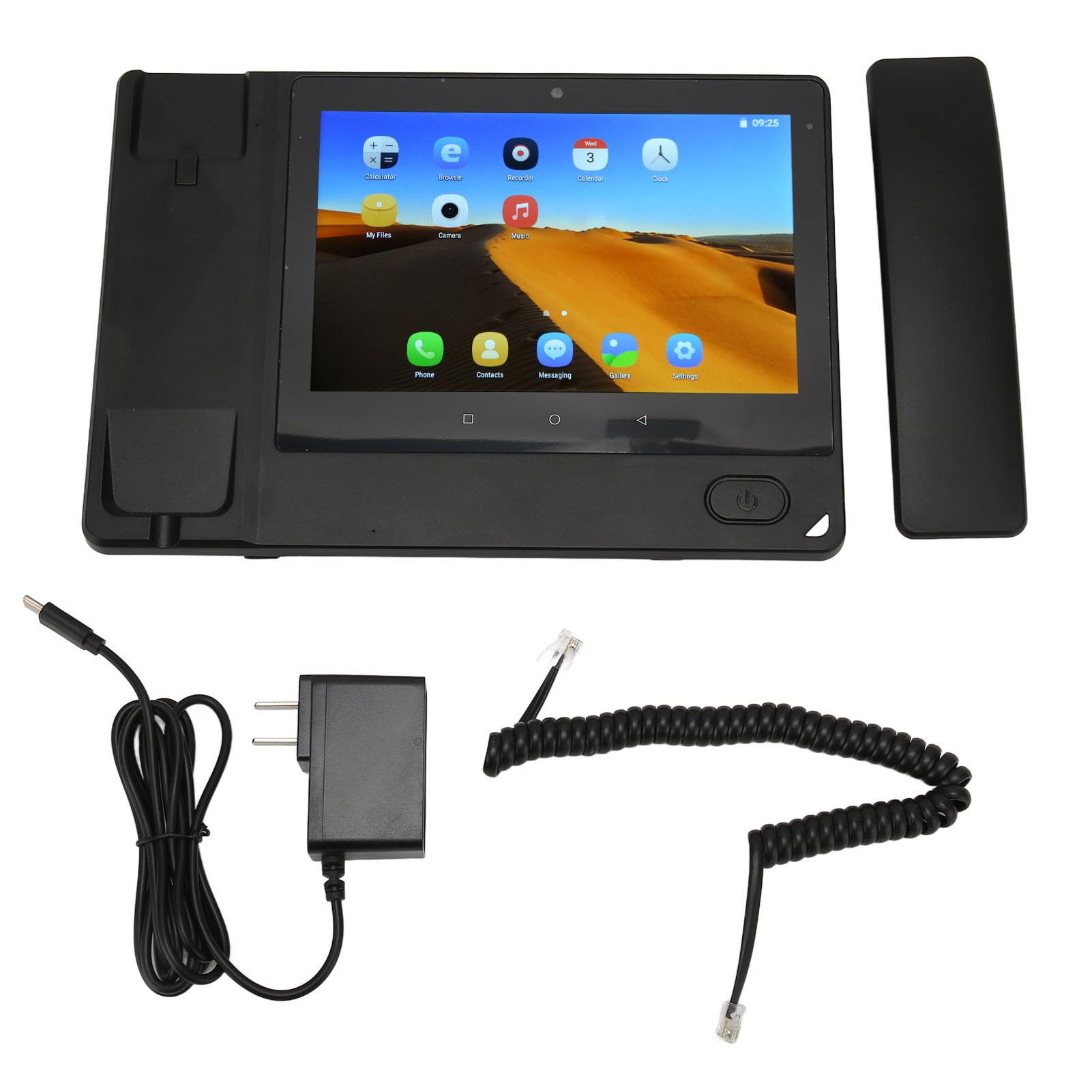 Video Phone for Android, 8 Inch 1280x800 Touch Screen Video Call Telephone, 8MP Camera 2GB+16GB Support WiFi BT Desk Home Elderly Landline Phone with SIM Card Slot