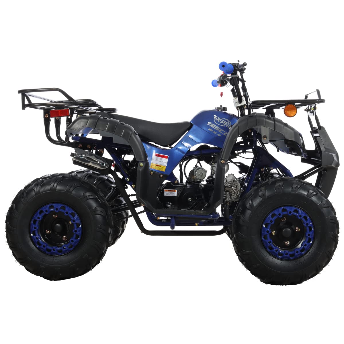 X-PRO 125cc ATV 4 Wheels Quad 125 ATV Quads with LED Lights, Big 19"/18" Tires!(Blue, Factory Package)