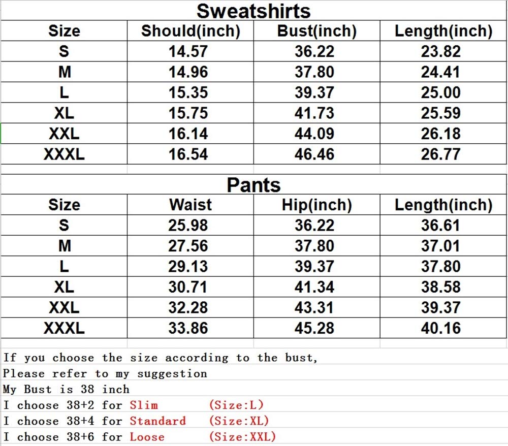 Women's Hiphop Jogger Casual Tracksuit Set Long Sleeve Running Jogging Athletic Sweatshirts Suits (Rose Red, XX-Large)