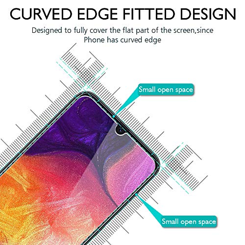 TOCOL 3 Pack Compatible with Samsung Galaxy A50, A30 Screen Protector Tempered Glass HD Clarity Touch Accurate 9H Hardness with Easy Installation Tray