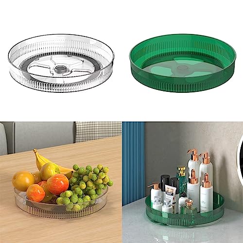 Turntable Spices Rack Organizer Bathroom Kitchen Cabinet 360Rotating Food Storage Container For Countertop Refrigerator Clear Plastic Lazyssusan Turntable Bathroom Large Capacity Durable Material