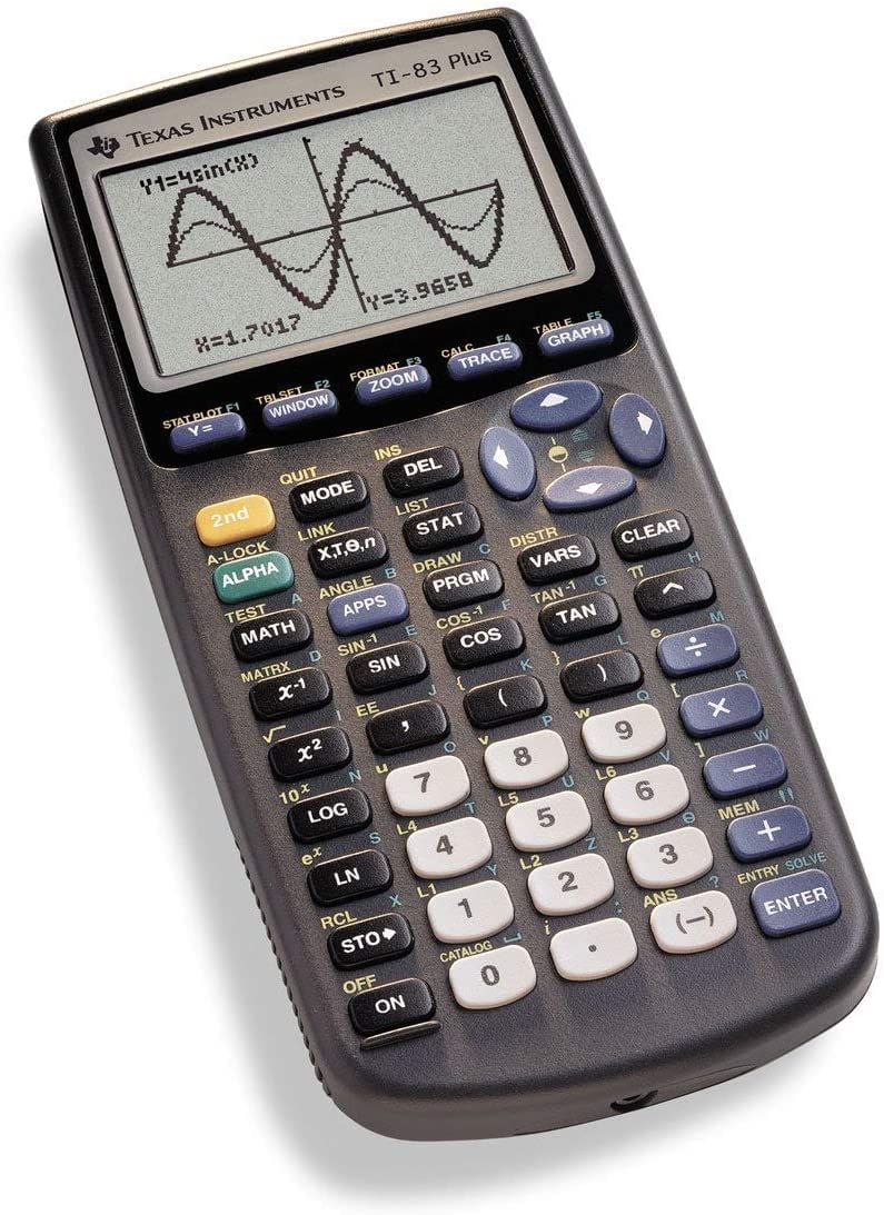 TI 83 Plus Graphing Calculator with Guerrilla Military Grade Screen Protector Set, Certified Reconditioned (New Model)