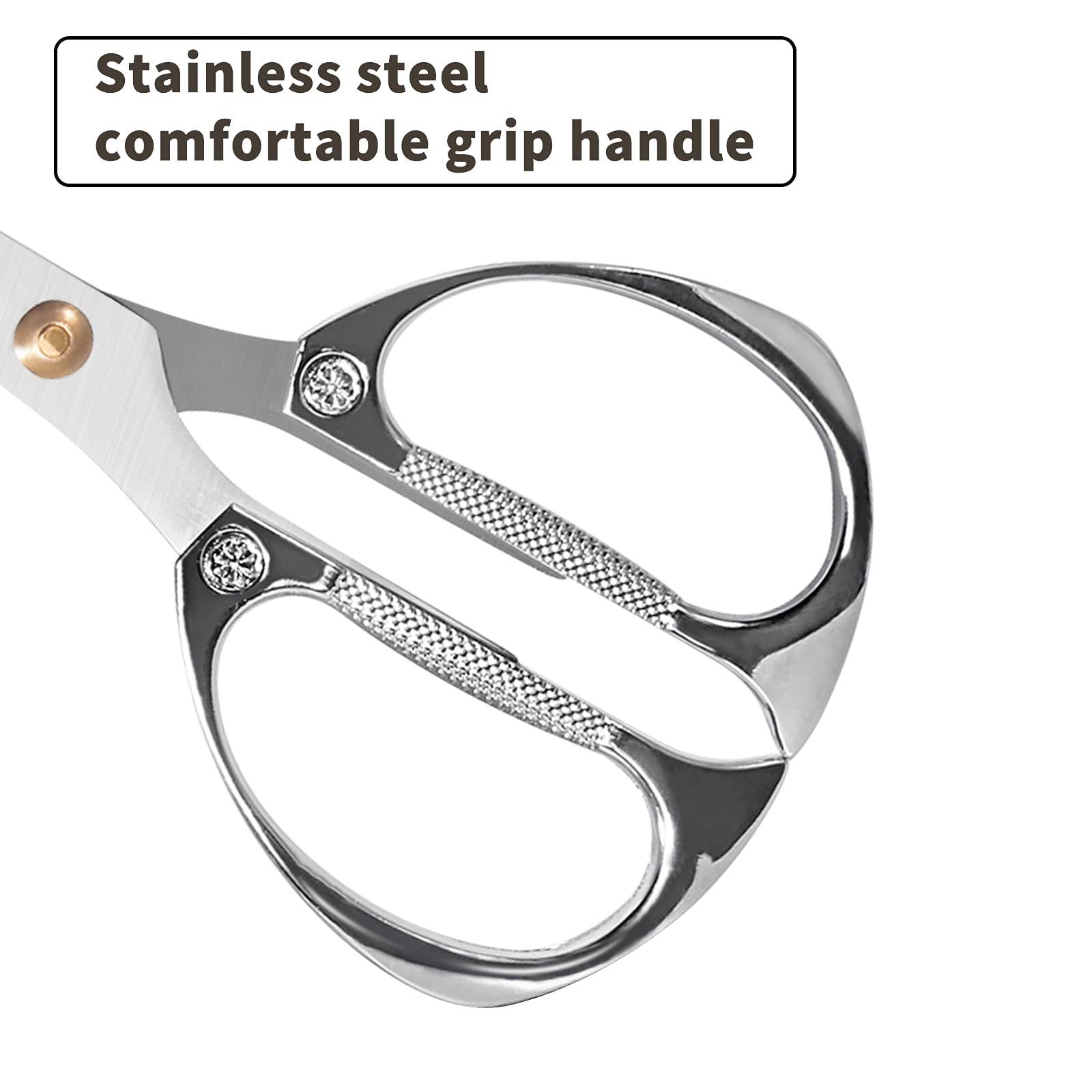 YYP Kitchen Scissors, Solid Stainless-Steel Kitchen Scissors, Heavy Duty Shears for Chicken, Beefs, Poultry, Fish, Vegetables with Sharp and durable blades, Suitable for Home Kitchen or Restaurant
