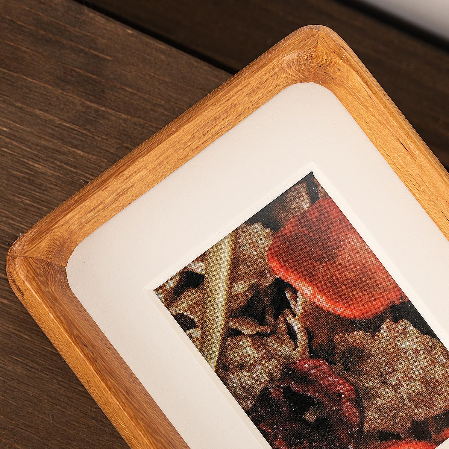 Youncewooder 3x4 Natural Teak Wood Picture Frame - Displays 2x3 Photos with Mat | Rustic Handmade Small Tabletop Frame for Baby Newborn Gift,Gifts for Baby Keepsakes, Wedding