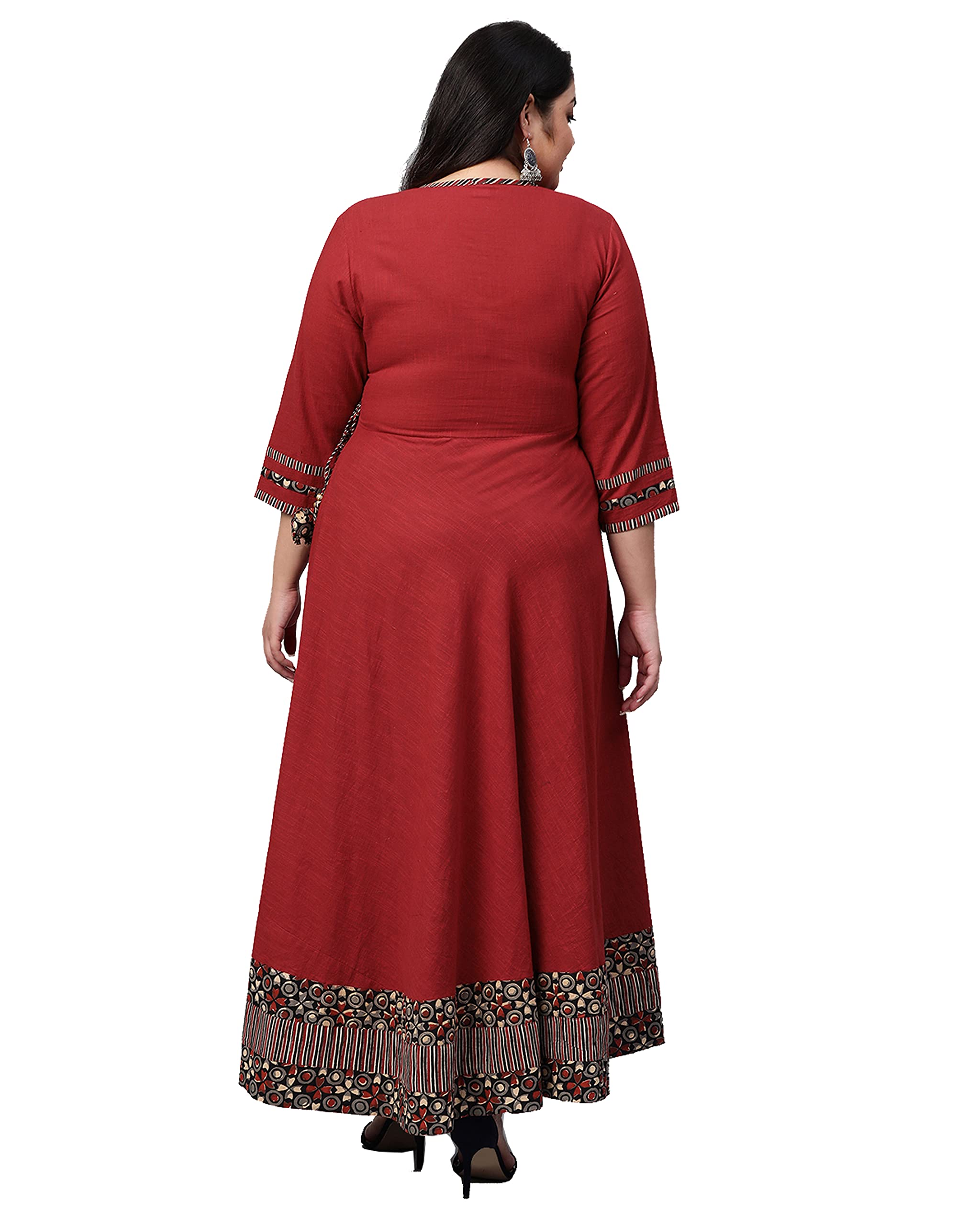 Yash Gallery Women's Indian Anarkali Kurtis for Women (Maroon)