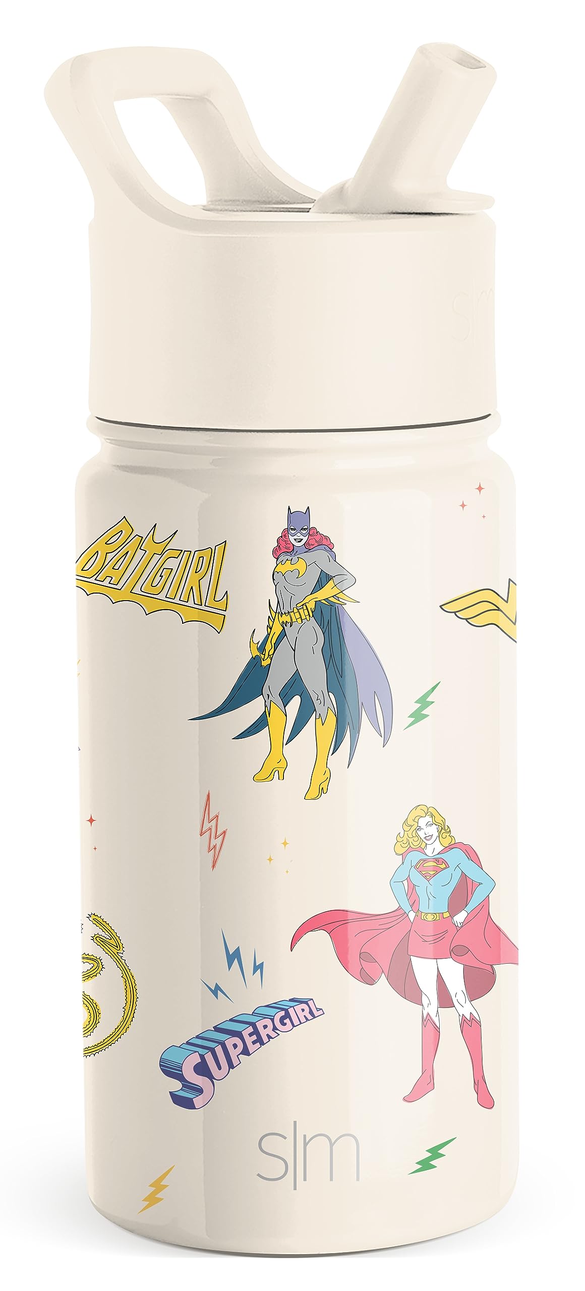 Simple Modern PJ Mask Kids Water Bottle with Straw Lid | Reusable Insulated Stainless Steel Cup for School | Summit Collection | 14oz, PJ Mask Adventures