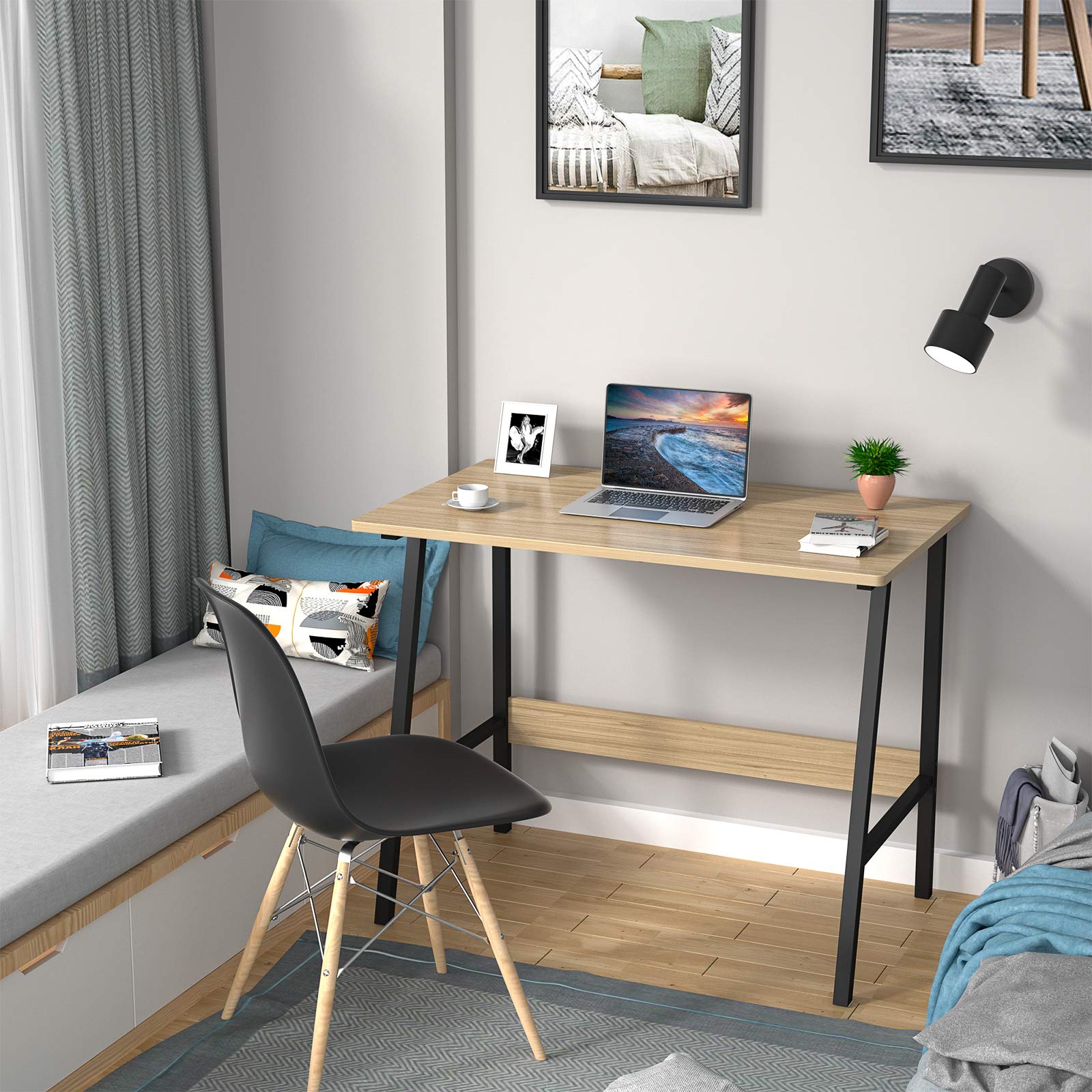 Topfurny Home Office Computer Desk (32'', Natural)