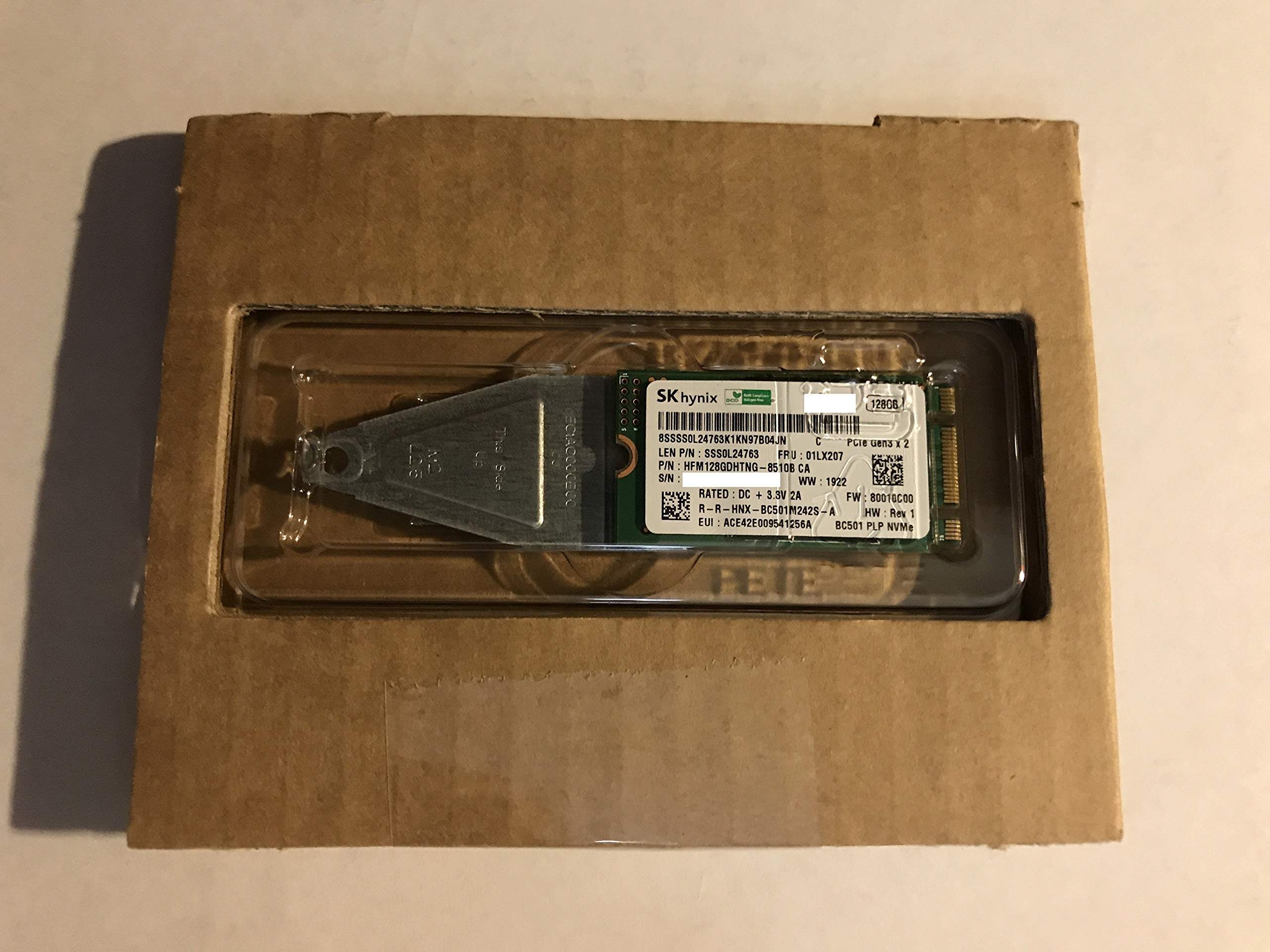 SK Hynix 128GB M.2 2242 PCIe NVMe SSD w/ 2280 Bracket, HFM128GDHTNG