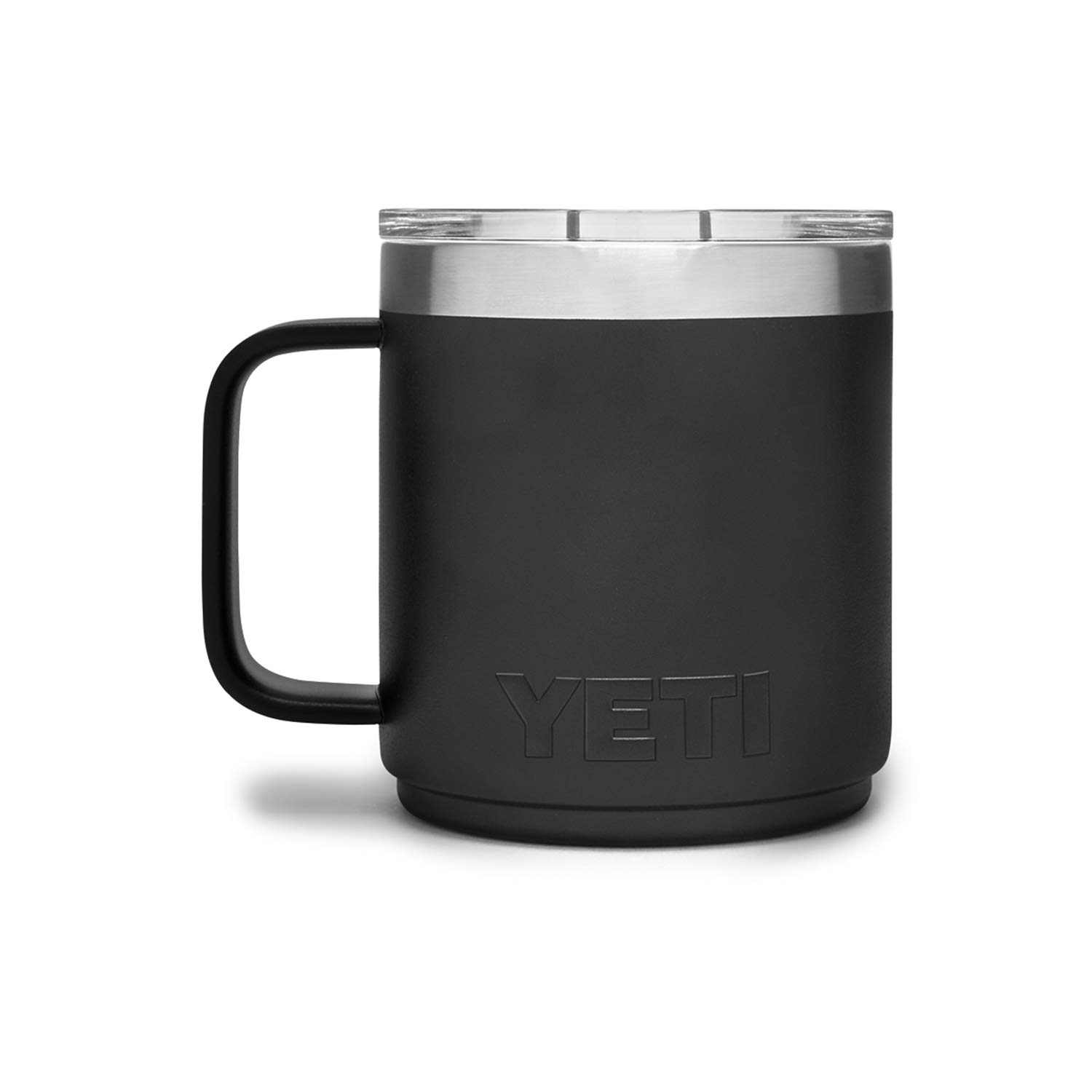 YETI Rambler 10 oz Stackable Mug, Stainless Steel, Vacuum Insulated with Standard Lid, Black