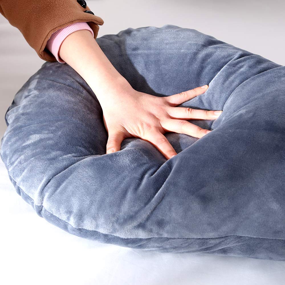 Toplimit Pregnancy Pillow, U Shaped 55" Body Pillow for Pregnant Women Maternity Pillow,Full Body Pregnancy Pillow (Dark Gary)