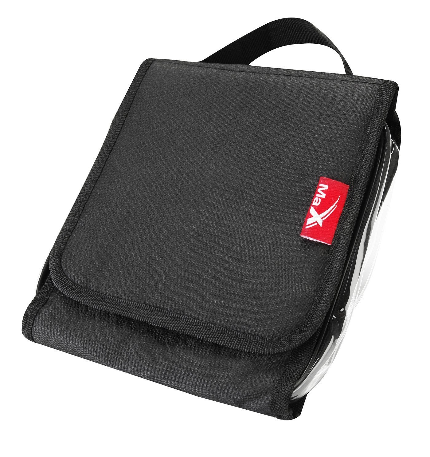 Travel hang up wash bag with 20x20x5cm detachable toiletry bag perfect for cabin hand luggage (Black)