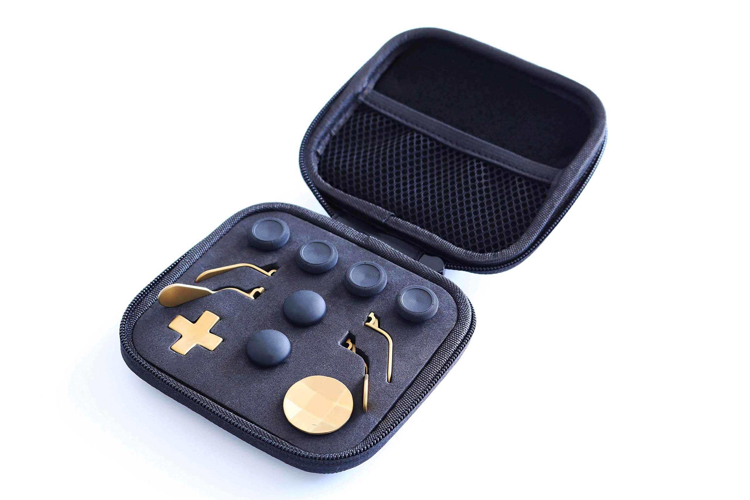 Snakebyte Elite Kit, For Xbox Elite Controller Series 1 Accessories, Xbox Gaming Accessories, XBOX One Elite Controller Accessory Kit, 6 different Metal Analog Sticks, 4 Paddles and 2 D-Pads, Xbox One, Gold
