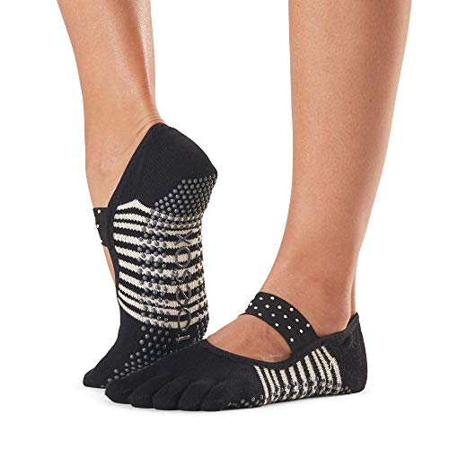 toesox Grip Pilates Barre Socks Full Toe, Small, Charmant