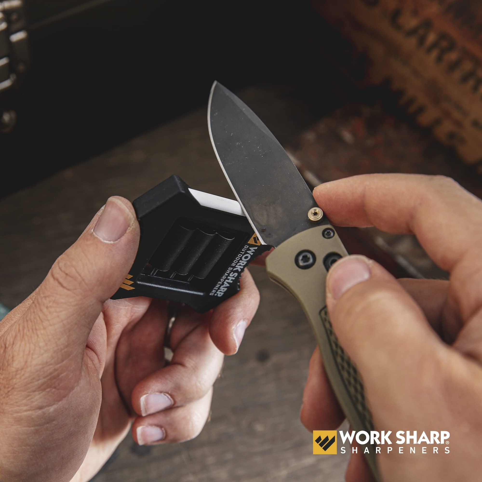 Work Sharp Micro Sharpener & Knife Tool, Ultra Compact Travel Knife Sharpener