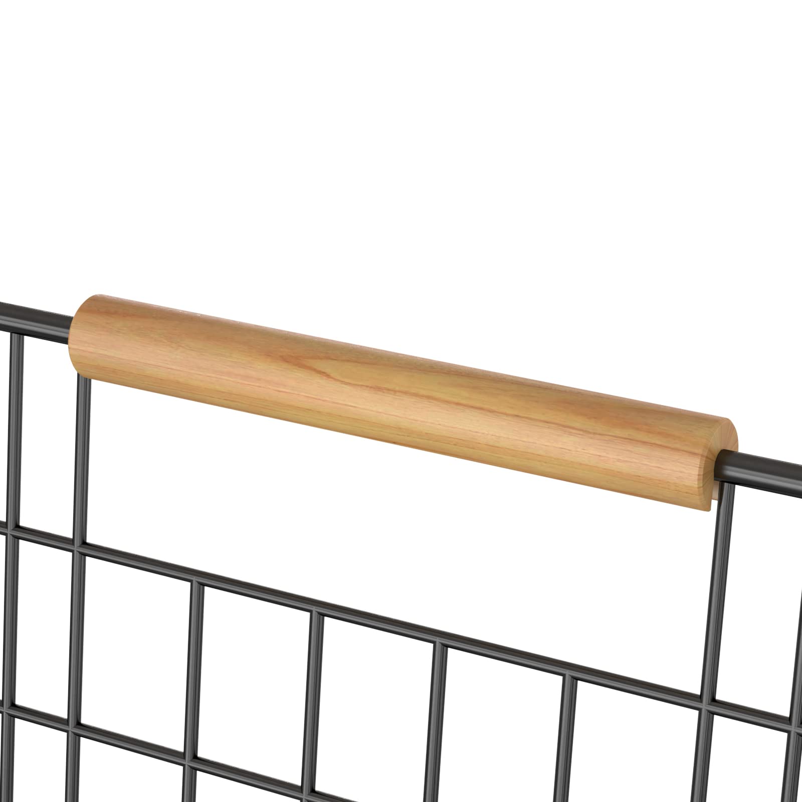 YOUVIP Wire Storage Baskets with Wooden Handles, 3 Pack Metal Organizer Baskets for Kitchen, Pantry, Freezer, Laundry,Farmhouse,Bathroom Baskets for Organizing,Black (1 Small, 1 Medium, 1 Large)