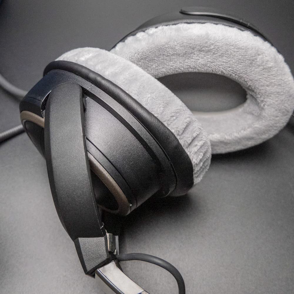 Voarmaks Soft Velvet Nap Velour Ear Pads Grey Foam Cushions Replacement EarPads Compatible with Bose A20 X A10 Aviation Headset for Comfortable Extended Wear