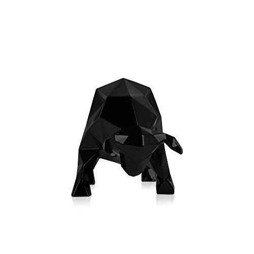 World Art TW60949 Resin Sculpture 'Faceted Bull', H25 x L48 x S23 cm, Multi-Coloured
