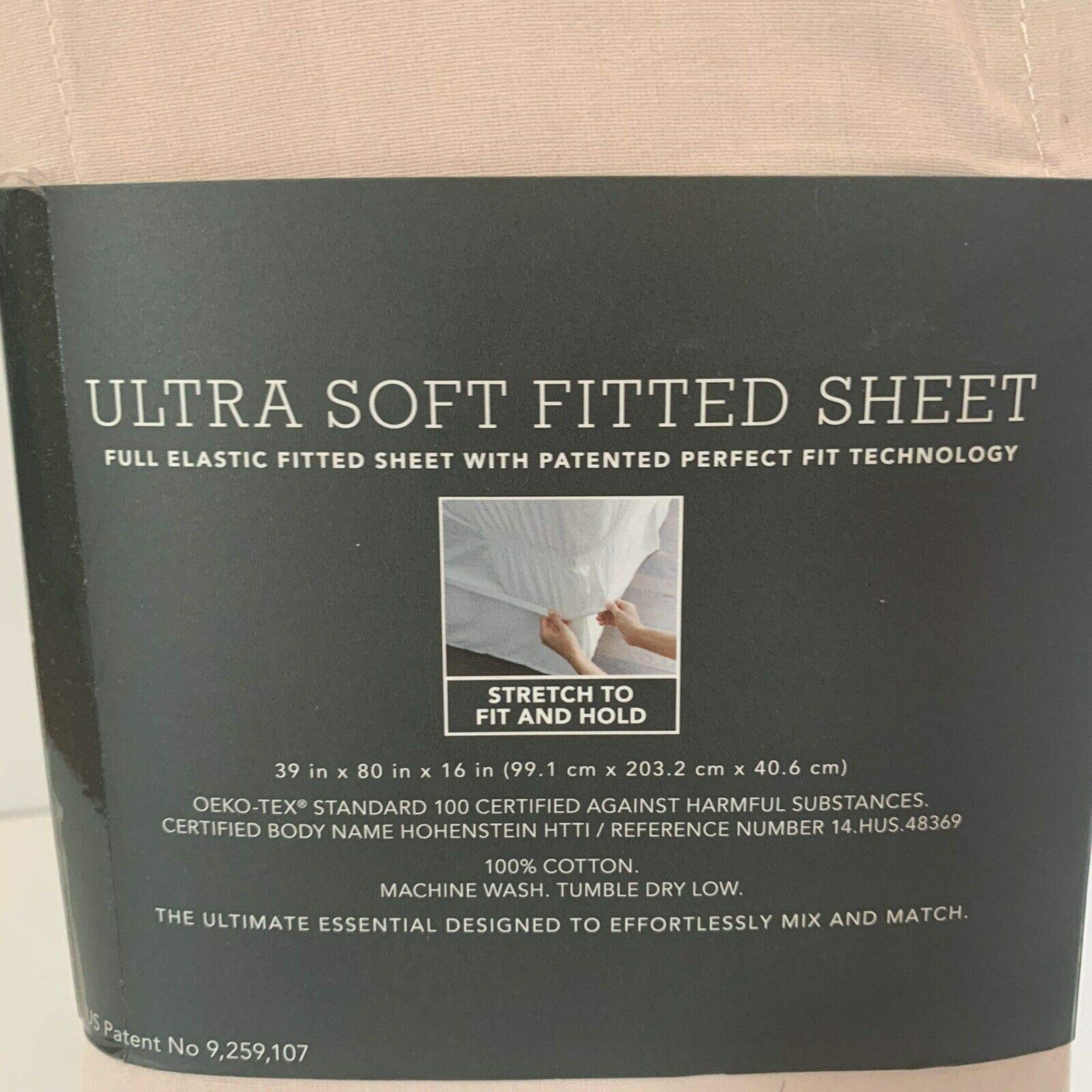 Threshold Fitted Sheet Twin/XL Soft Pink 100% Cotton
