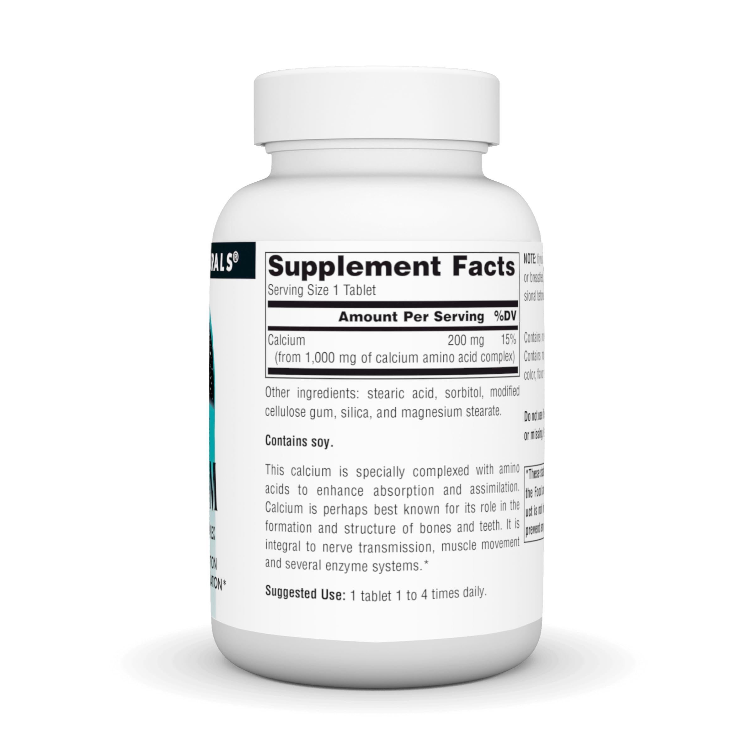 Source Naturals Calcium, Amino Acid Complex - Enhanced Absorption & Supports Bone Formation* - 100 Tablets