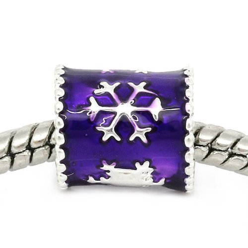 Sexy Sparkles Christmas Snowflake Jewelry Charm for European Charm Bracelet