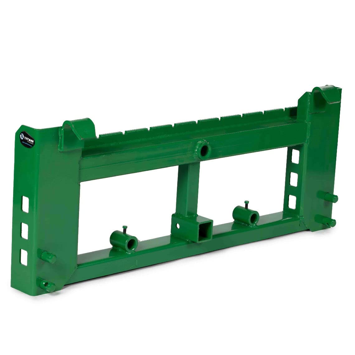 Titan Attachments Pallet Fork Attachment, 42†Fork Blades, Rated 3,000 LB, Receiver Hitch, Fits John Deere Loaders