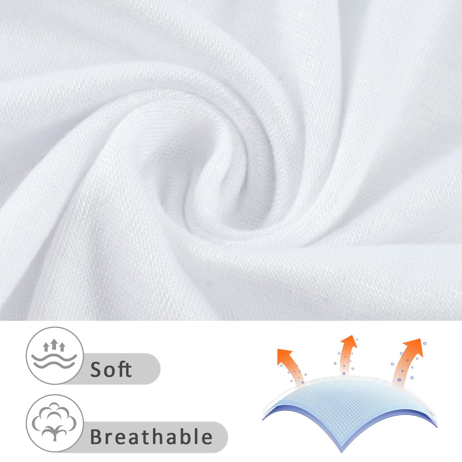 YOYOU Muslim Hijab for Women Instant Turban Head Wraps Soft Head Cover Under Scarf White