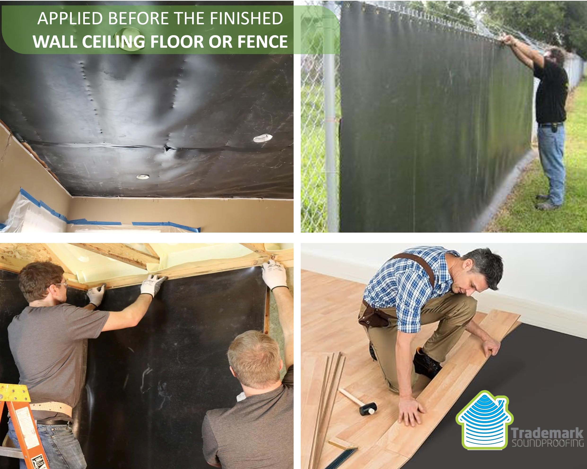 TMS Mass Loaded Vinyl, Soundproofing Material - 1Lb, MLV Acoustic Sound Barrier, 4' X 10' - 1/8 inch Thick (40 Square Feet)