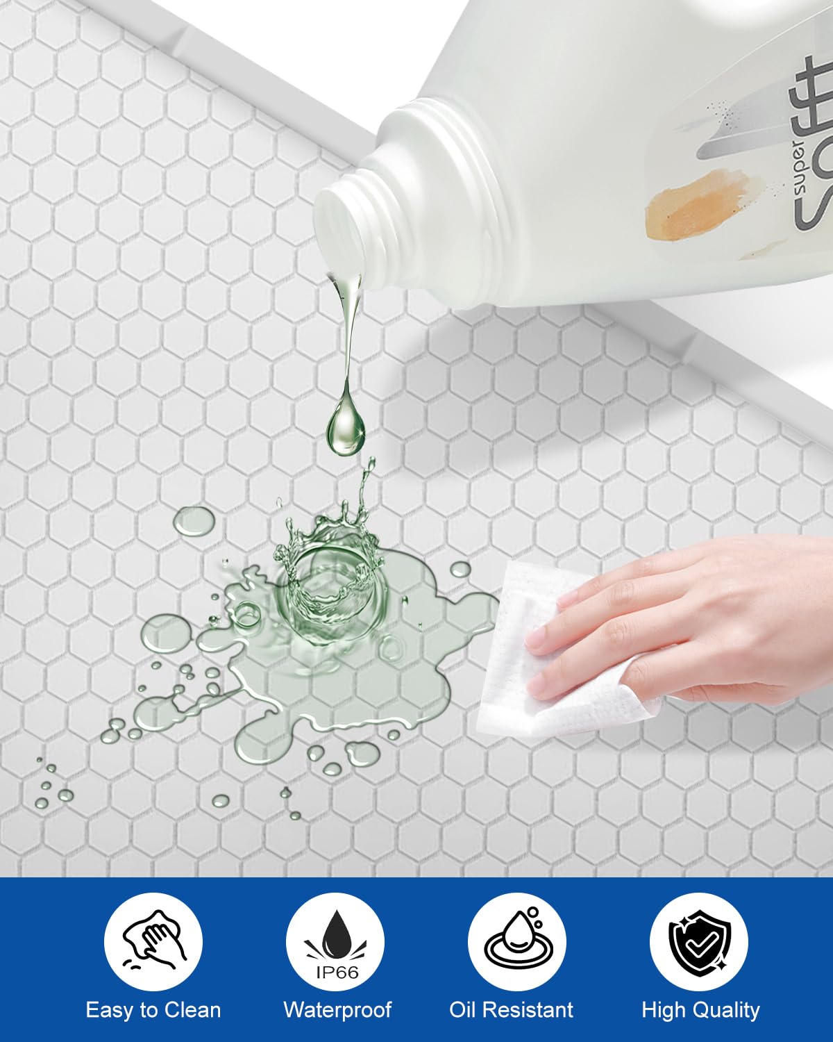 YTSUIZHU Under Sink Mat,【Easy to Clean & Thicker】34" x 22" Under Sink Mat Waterproof for Kitchen & Bathroom Cabinets Protector, Flexible Silicone Under Sink Drip Tray with Lip for Drips, Leaks, Spills